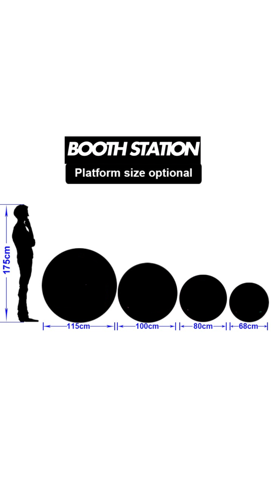 Glass LED 360 Photo Booths - BOOTH STATION